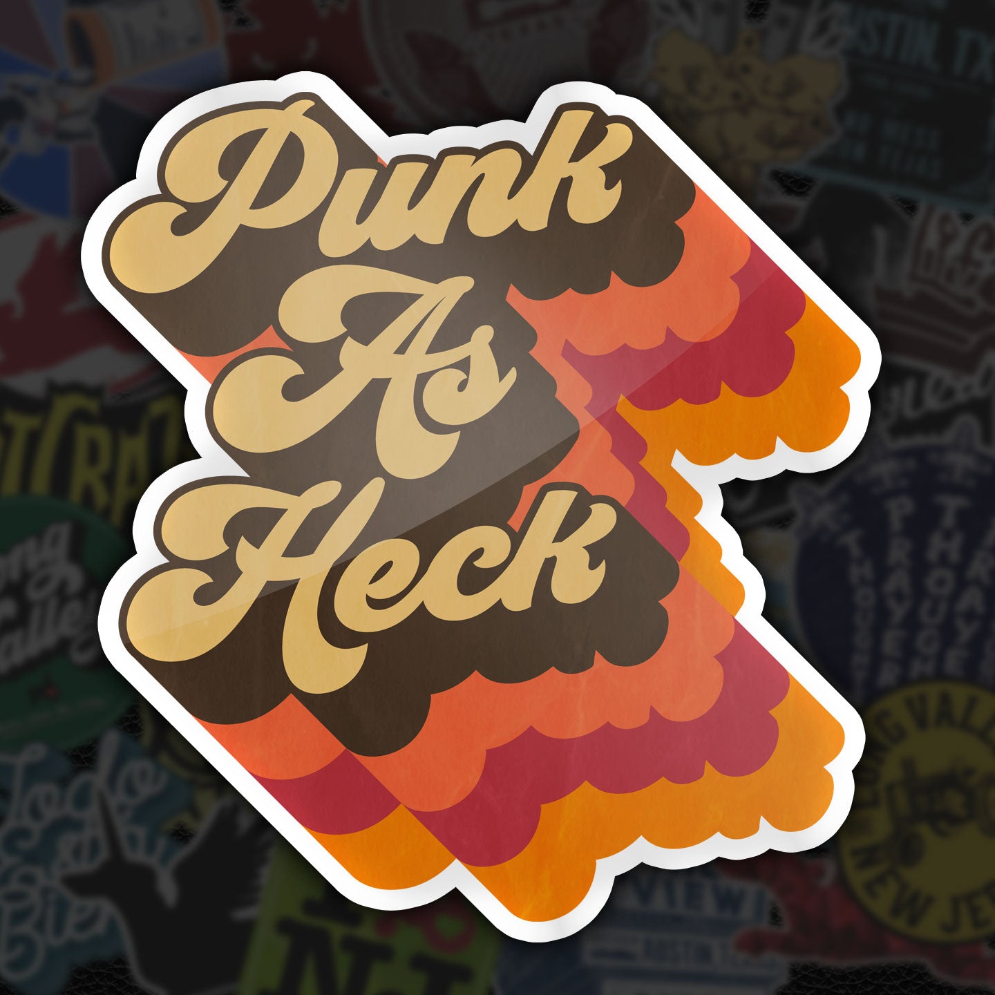 PUNK AS HECK - Color Shadow - Sticker – Syrup Graphics